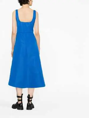 Alexander McQueen Asymmetric Draped Midi Dress