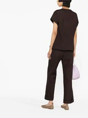 Aspesi Bootcut Cropped Trousers - Brown