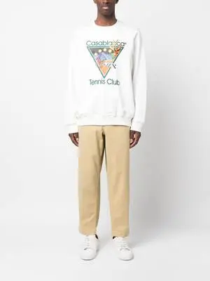 Casablanca Tennis Club Graphic Print Sweatshirt