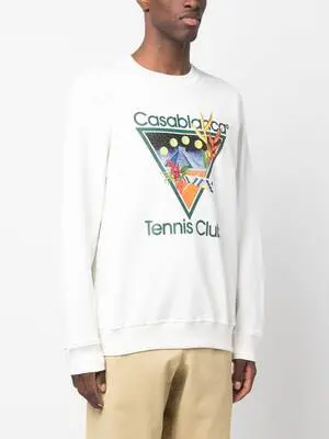 Casablanca Tennis Club Graphic Print Sweatshirt
