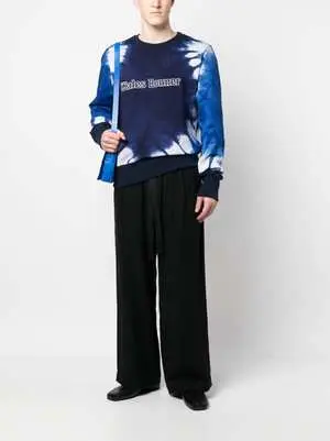 WALES BONNER Tie-dye Logo-embroidered Sweatshirt