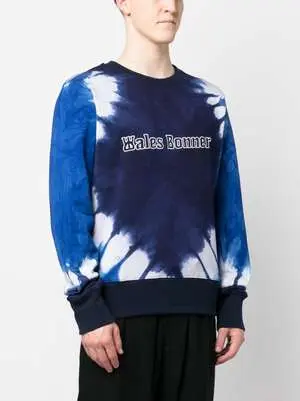 WALES BONNER Tie-dye Logo-embroidered Sweatshirt