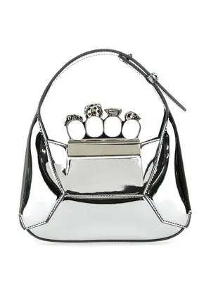 Alexander McQueen Metallic Jewelled Hobo Mini Bag
