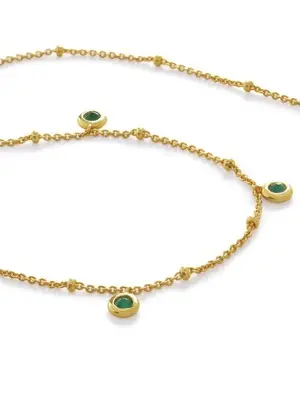 Monica Vinader Onyx Mini Gem Choker Necklace - Gold