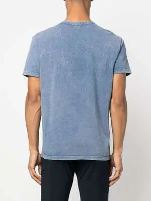 FAY Logo-print Short-sleeved T-shirt - Blue