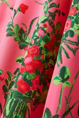 Carolina Herrera Floral-print Faille Gown