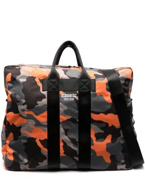 Dsquared2 Camouflage Print Travel Bag - Black