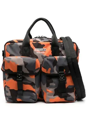 Dsquared2 Camouflage-print Zip-up Bag - Black