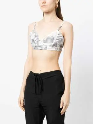 LOW CLASSIC Stripe-pattern Sports Bra