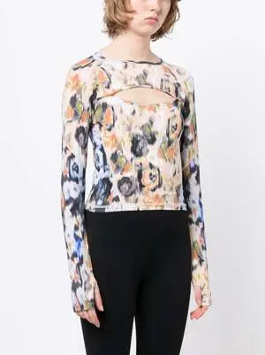 P.E Nation Visualise Floral-print Top