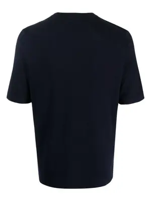 BALLANTYNE Round Neck Cotton T-shirt - Blue