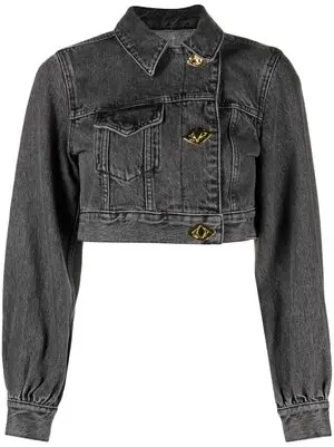 GANNI Cropped Denim Jacket