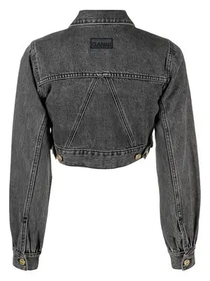 GANNI Cropped Denim Jacket