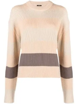 JOSEPH Striped Ribbed-knit Jumper