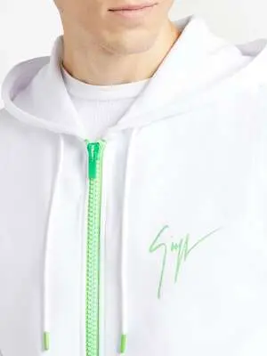 GIUSEPPE ZANOTTI Sleeveless Hoodie - White