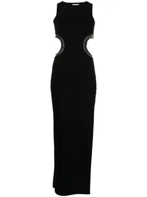 Galvan Mirrored Luna Bead-embellished Long Dress