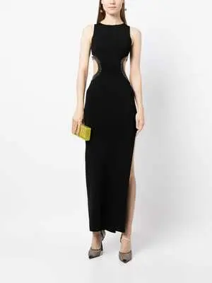 Galvan Mirrored Luna Bead-embellished Long Dress