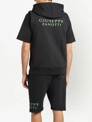 GIUSEPPE ZANOTTI Sleeveless Hoodie - Black
