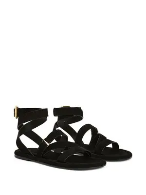 GIUSEPPE ZANOTTI Aymon Buckled Sandals - Black