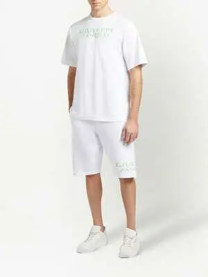 GIUSEPPE ZANOTTI Cotton Track Shorts - White
