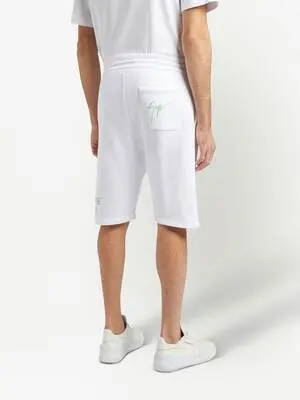 GIUSEPPE ZANOTTI Cotton Track Shorts - White