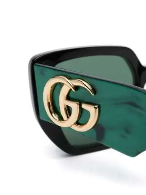 Gucci Interlocking G Oversized Sunglasses - Black