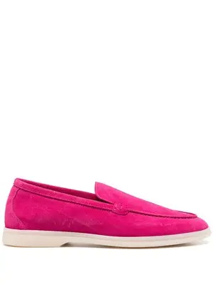 SCAROSSO Ludovica Suede Loafers - Pink