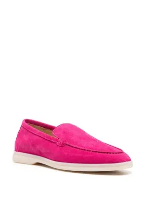 SCAROSSO Ludovica Suede Loafers - Pink