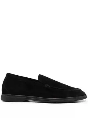 SCAROSSO Suede Loafers - Black