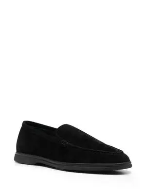 SCAROSSO Suede Loafers - Black