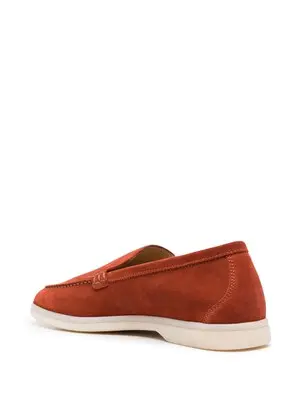 SCAROSSO Ludovica Suede Loafers - Orange
