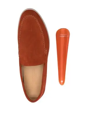 SCAROSSO Ludovica Suede Loafers - Orange