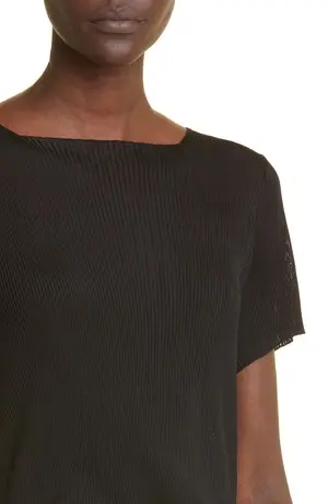 THE ROW Fuku Sheer Rib Open Back Top