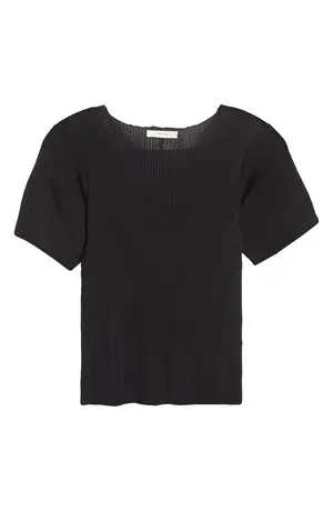 THE ROW Fuku Sheer Rib Open Back Top