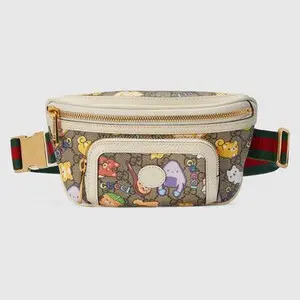 Gucci Animal Print Belt Bag Gg Canvas