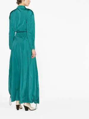 Alberta Ferretti Taffeta Maxi Dress