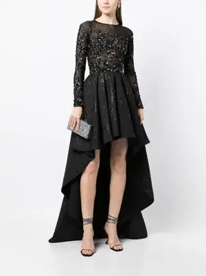 SAIID KOBEISY Brocade Beaded Dress