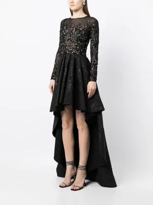 SAIID KOBEISY Brocade Beaded Dress