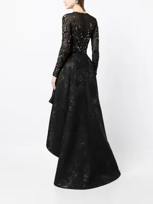 SAIID KOBEISY Brocade Beaded Dress