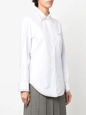 Thom Browne Rwb Trim Oxford Shirt