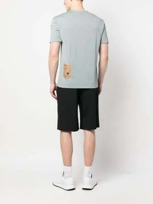 TEN C Logo-patch Cotton T-shirt - Grey