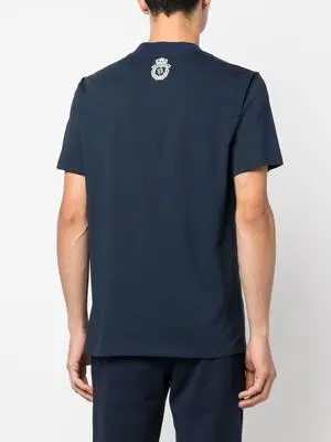 BILLIONAIRE Logo-embroidered Short-sleeve T-shirt - Blue