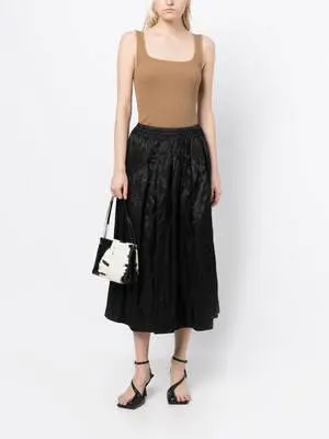 Vince Elasticated-waist Gathered Midi Skirt