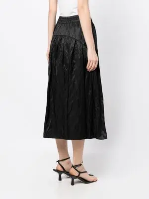 Vince Elasticated-waist Gathered Midi Skirt