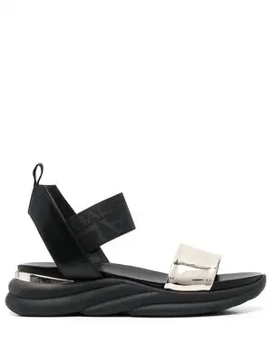 BALDININI Metallic-strap Detail Sandals - Black