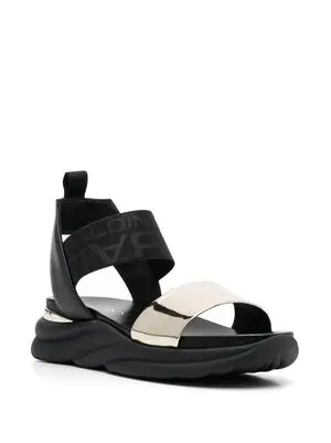 BALDININI Metallic-strap Detail Sandals - Black