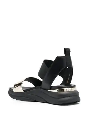 BALDININI Metallic-strap Detail Sandals - Black
