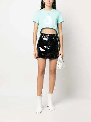 COURREGES Suspenders-effect Cropped T-shirt