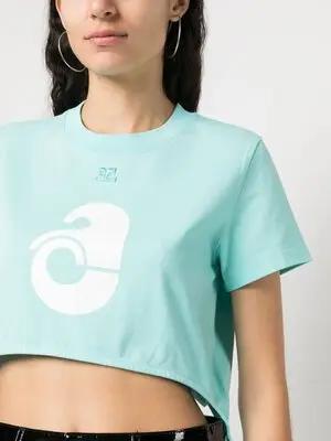 COURREGES Suspenders-effect Cropped T-shirt