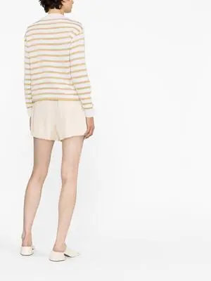 Valentino Garavani Striped Logo-plaque Jumper